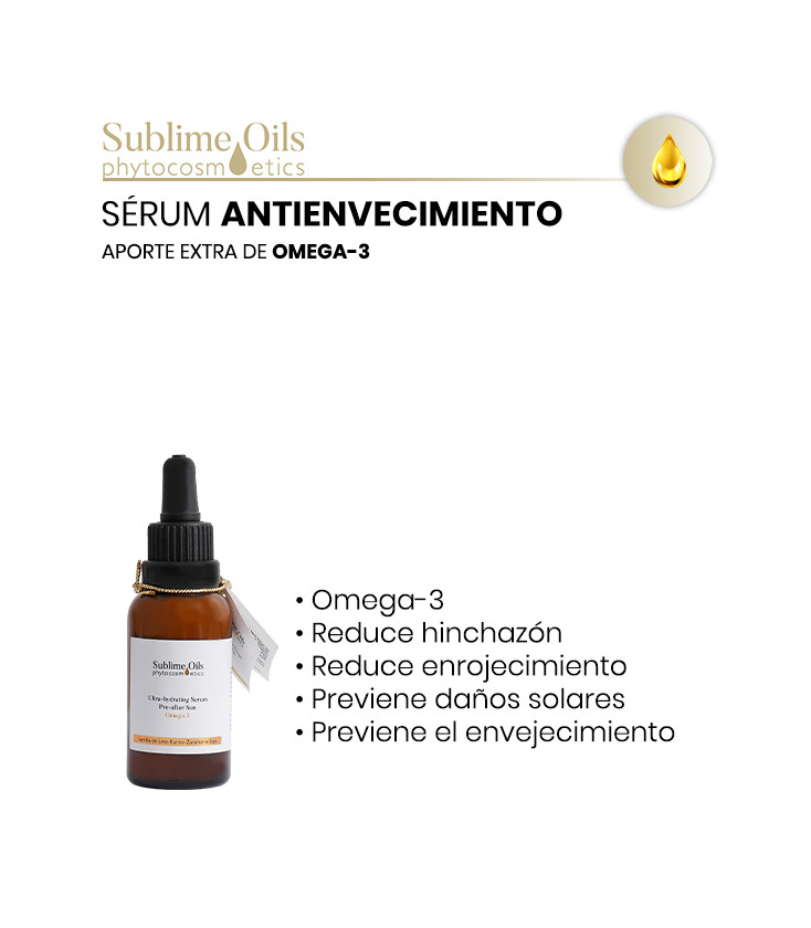 Sérum Omega 3 Antienvejecimiento. 100% Ecológico
